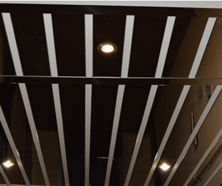 Stylish and functional space with a corridor ceiling