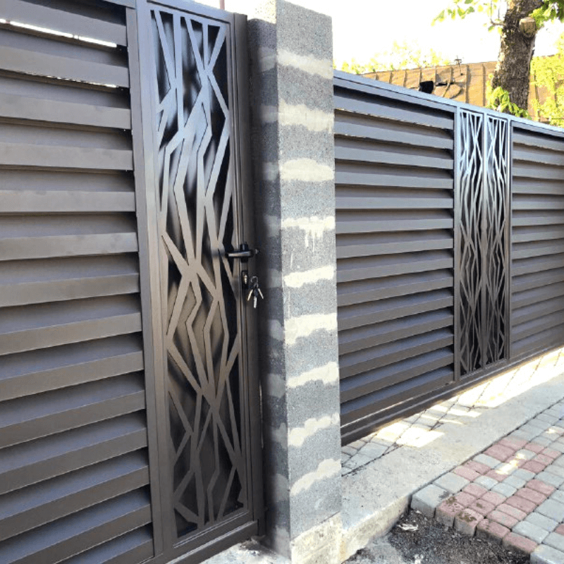 Sliding gates Exclusive blinds with laser cut inserts - Завод "Мехбуд"